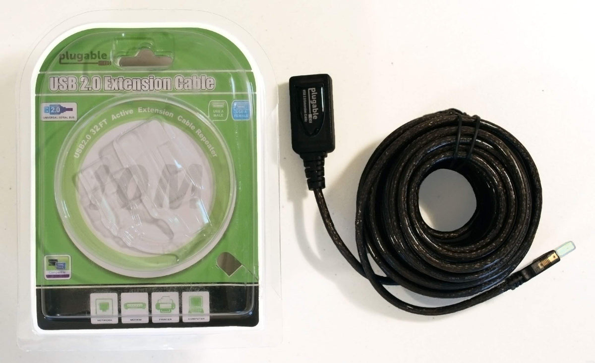 Plugable USB 2.0 Active Extension Cable (10m/32′) ~ Plugable Technologies