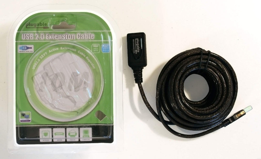 Plugable USB 2.0 Active Extension Cable (10m/32′) ~ Plugable Technologies