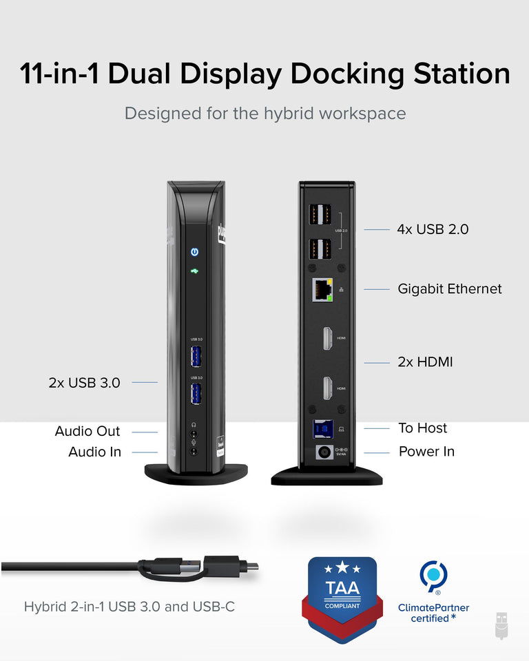 Plugable USB 3.0 and USB-C Docking Station with Displaylink Technology ...