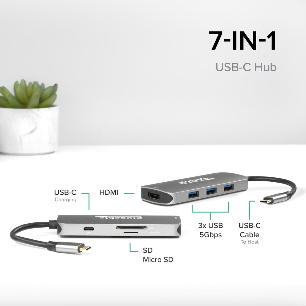 Plugable USB-C 7-in-1 Hub ~ Plugable Technologies