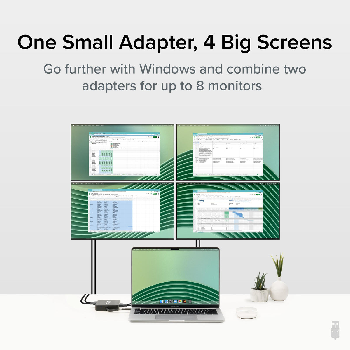 Plugable USB-C or USB 3.0 Quad HDMI Adapter ~ Plugable Technologies