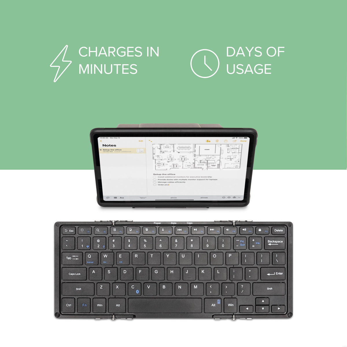 Plugable Bluetooth® Full-Size Folding Keyboard and Case ~ Plugable ...