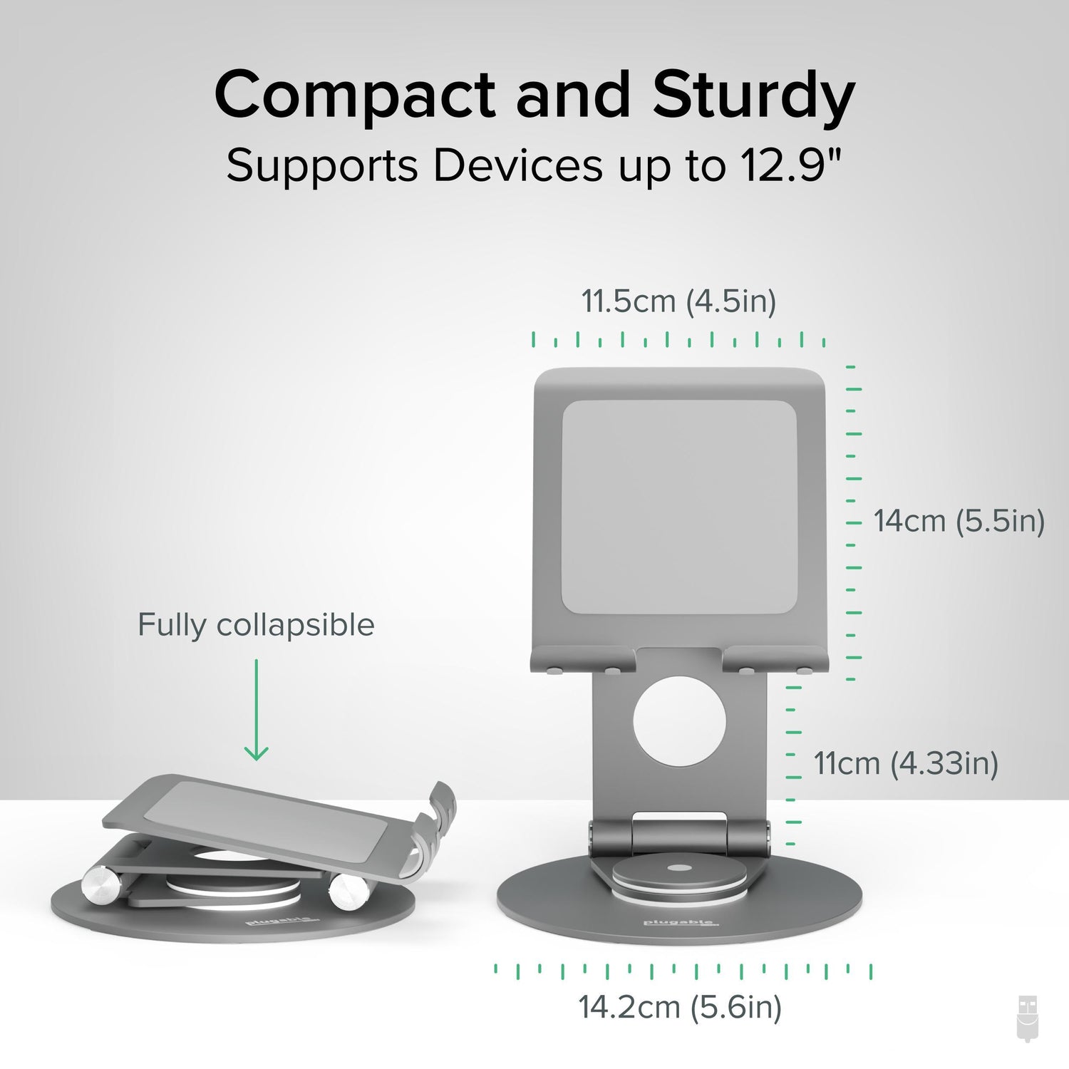 Plugable Universal Tablet Stand, 360° Rotating Base ~ Plugable Technologies