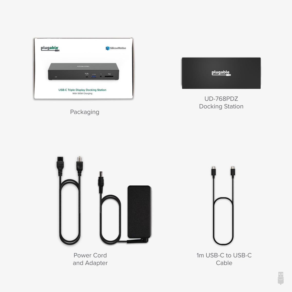 Plugable Triple Monitor USB-C Docking Station for Windows and Mac, wit ...