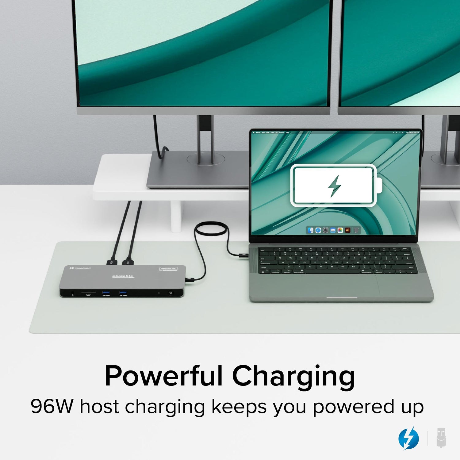 Plugable Thunderbolt 4 Docking Station for 4K Quad Monitors, 100W Lapt ...