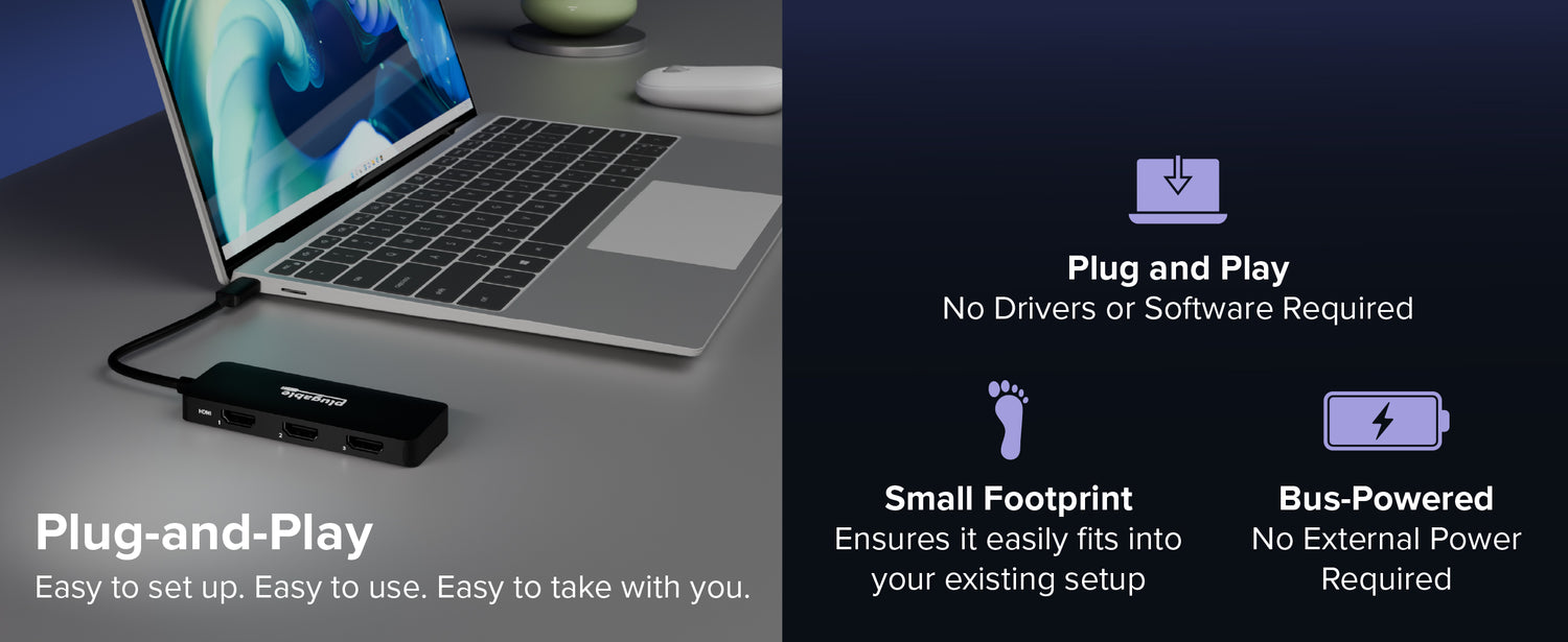 Plugable USB-C to HDMI Adapter for Triple Monitors ~ Plugable Technologies