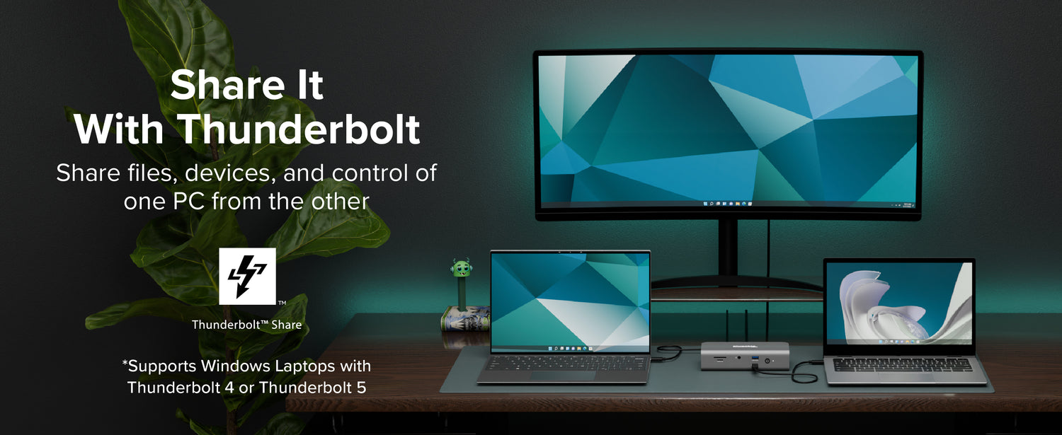 Plugable Thunderbolt 5 Dock with 3x Thunderbolt 5 Ports, 140W Laptop C ...