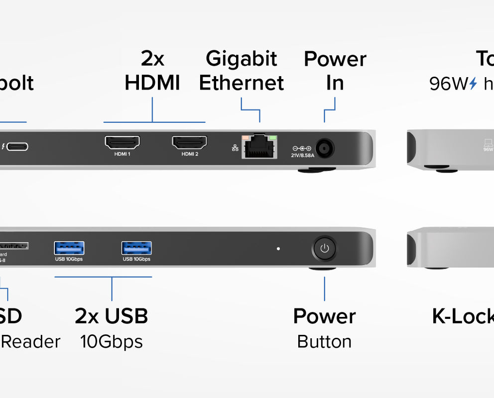 Plugable Thunderbolt 4 Docking Station for 4K Quad Monitors, 100W Lapt ~ Plugable Technologies