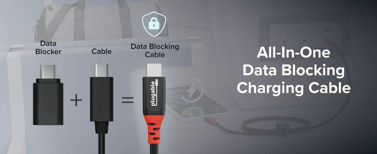 Plugable USB-C Cable, Data Blocker Charge Only, 240W (3.3 ft / 1m ...
