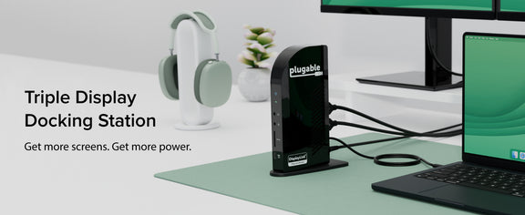 Plugable USB-C Triple Display Docking Station with DisplayLink USB ...
