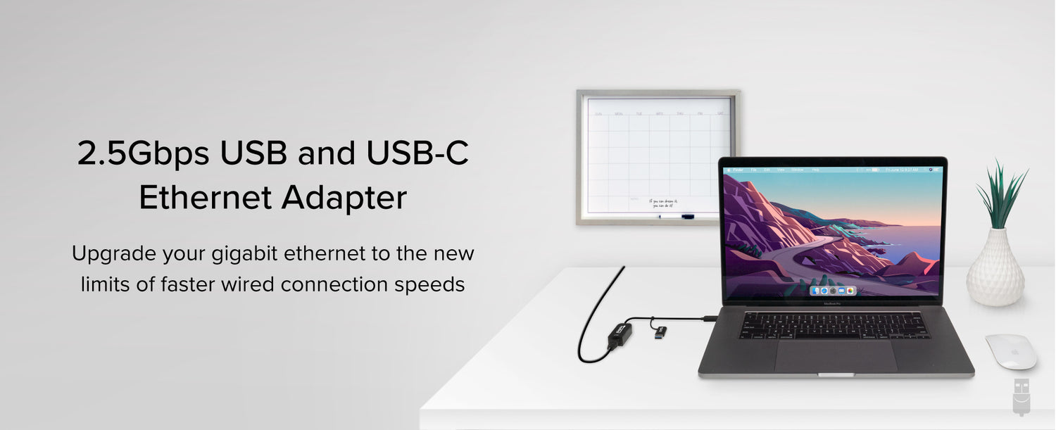 Plugable 2.5G USB-C and USB to Ethernet Adapter ~ Plugable Technologies