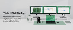 Plugable USB-C Triple Display Docking Station with DisplayLink USB ...