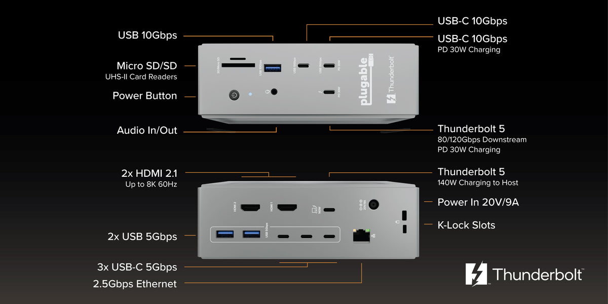 At CES, Plugable Introduces Its Flagship Thunderbolt 5 Dock Of 2026 ...