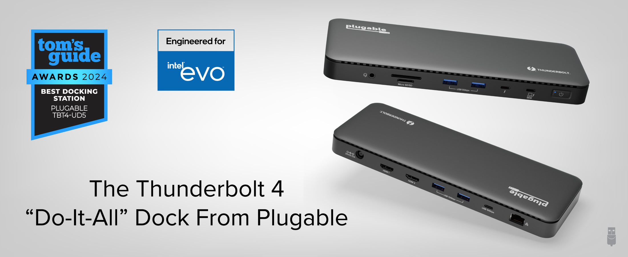 Plugable Thunderbolt 4 Dock for 4K Dual Monitors or Single 8K, 100W La ...