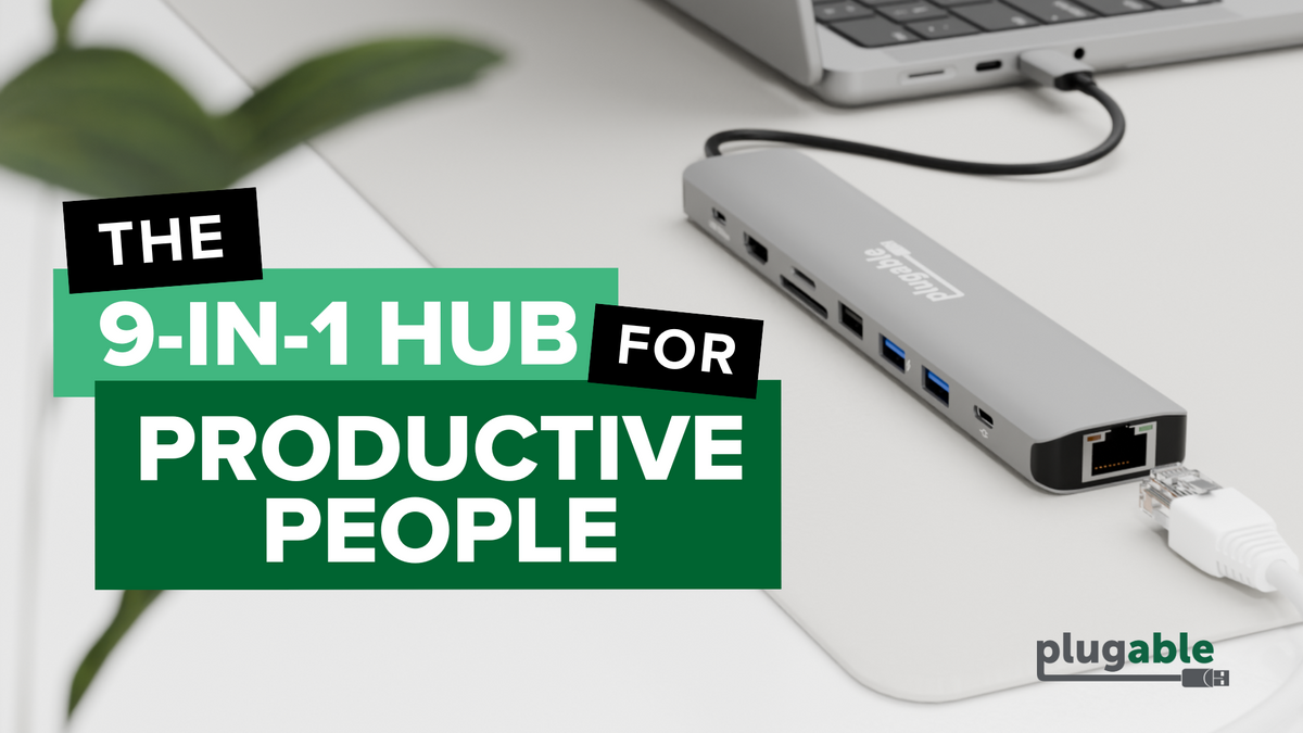 Plugable 9-in-1 USB-C Hub with 4K HDMI, 140W Pass-Through Charging ~ Plugable Technologies