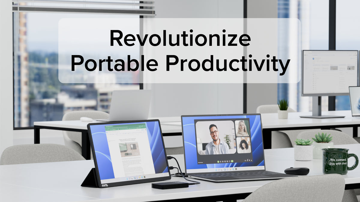 Plugable USB-C Portable Monitor with Protective Case/Stand, 100W Pass- ~ Plugable Technologies