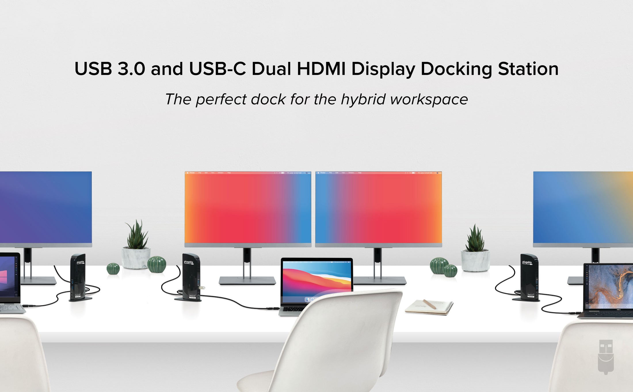 Plugable USB 3.0 and USB-C Docking Station with Displaylink Technology ...