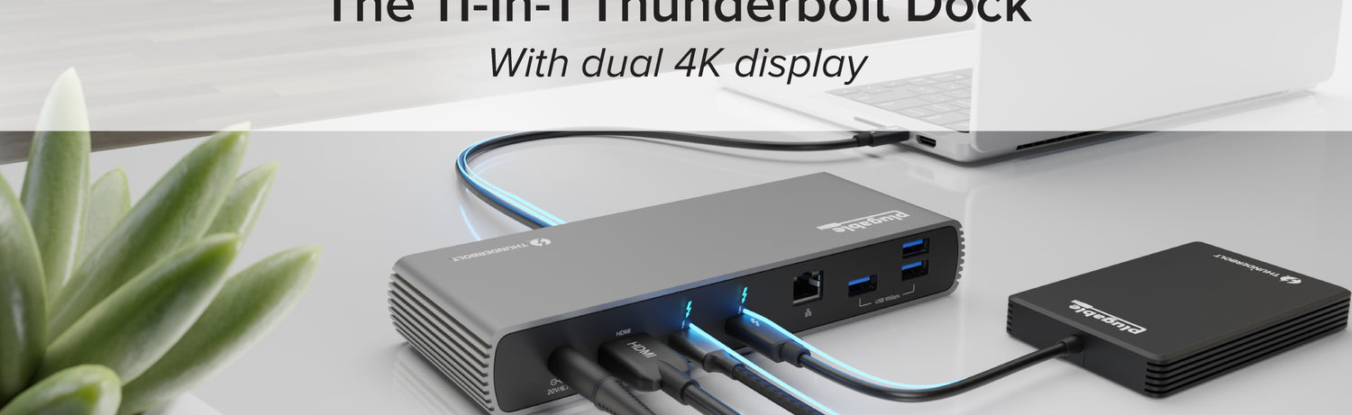 Plugable Thunderbolt 4 & USB4 HDMI Docking Station with 96W Charging ~ Plugable Technologies