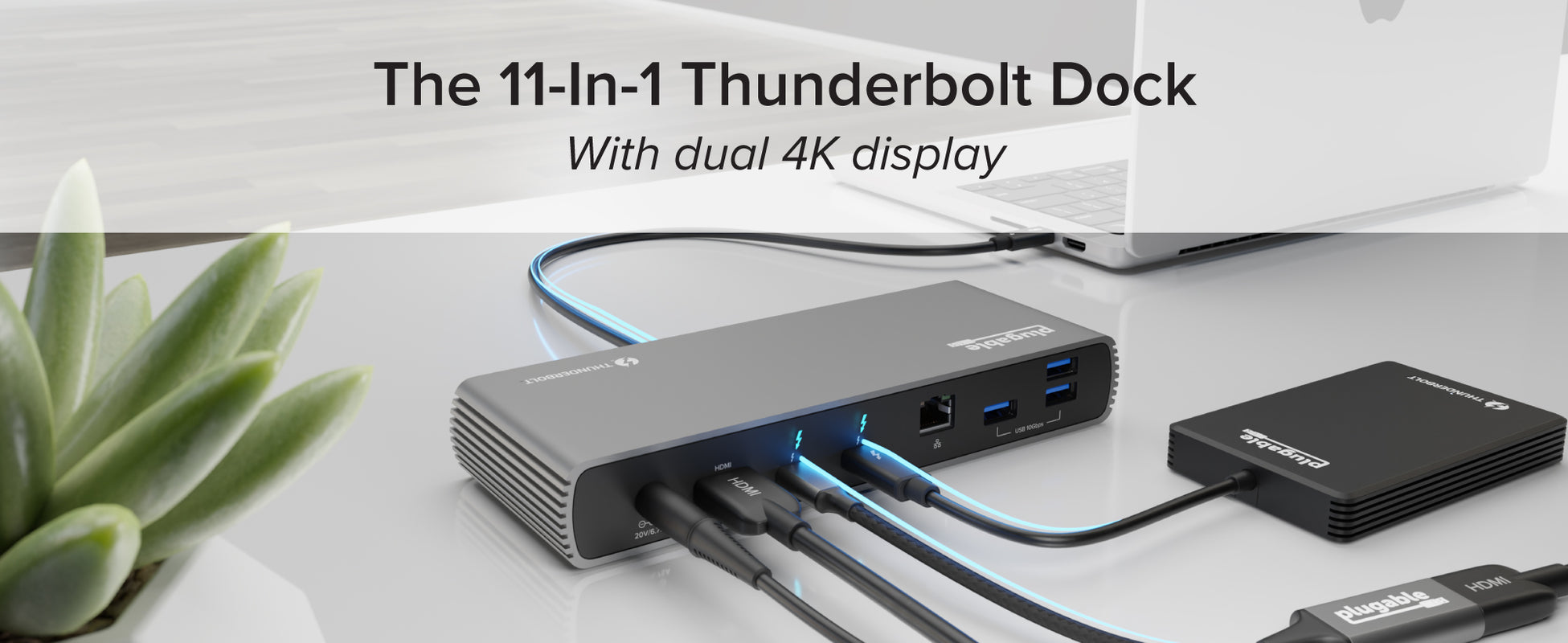 Plugable Thunderbolt 4 & USB4 HDMI Docking Station with 96W Charging ...