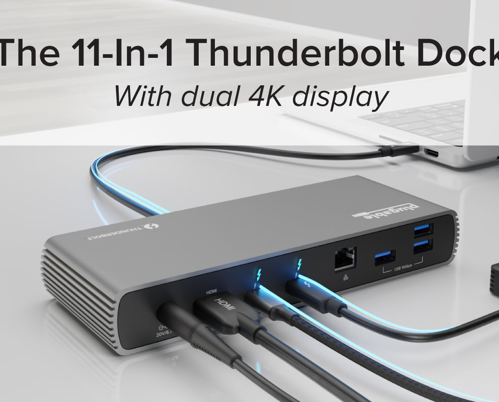 Plugable Thunderbolt 4 & USB4 HDMI Docking Station with 96W Charging ...