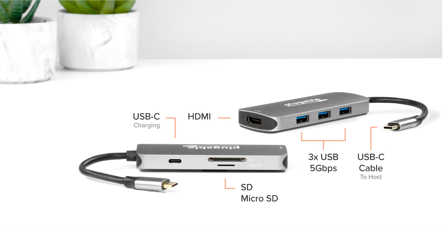 Plugable USB-C 7-in-1 Hub – Plugable Technologies