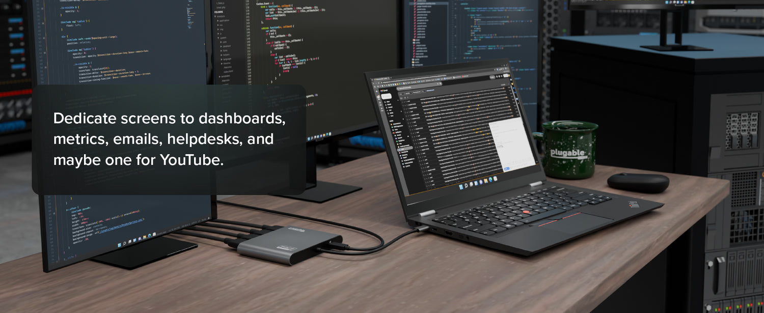 Plugable USB-C Quad 4K HDMI Graphics Adapter With up to 100W USB-C PD ~ Plugable Technologies