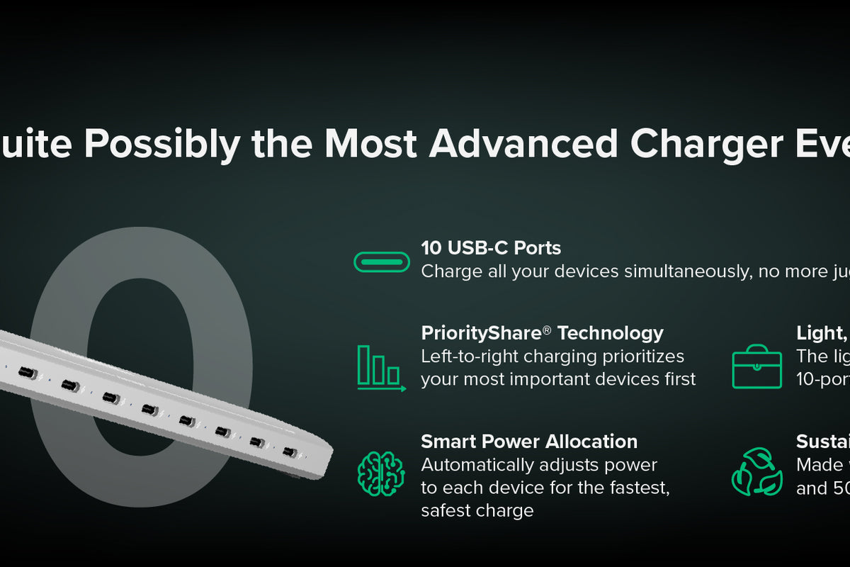 Plugable USB Type-C Power Delivery 10-Port Priority Charger ~ Plugable ...