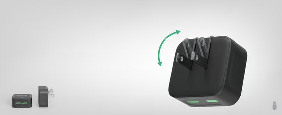 Plugable Dual USB-C Fast Charger, 40W - Black ~ Plugable Technologies