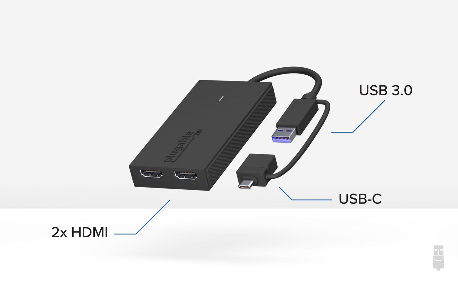 Plugable USB-C or USB 3.0 to Dual HDMI Adapter ~ Plugable Technologies