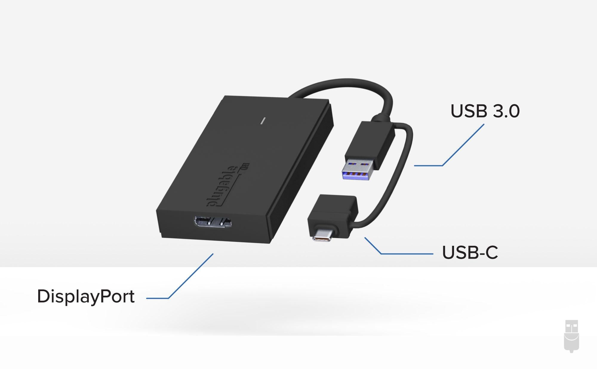 Plugable USB-C or USB 3.0 to DisplayPort Adapter ~ Plugable Technologies