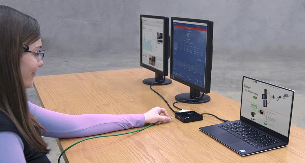 Plugable USB 3.0 Dual Display Adapter for Multiple Monitors with Gigab ...