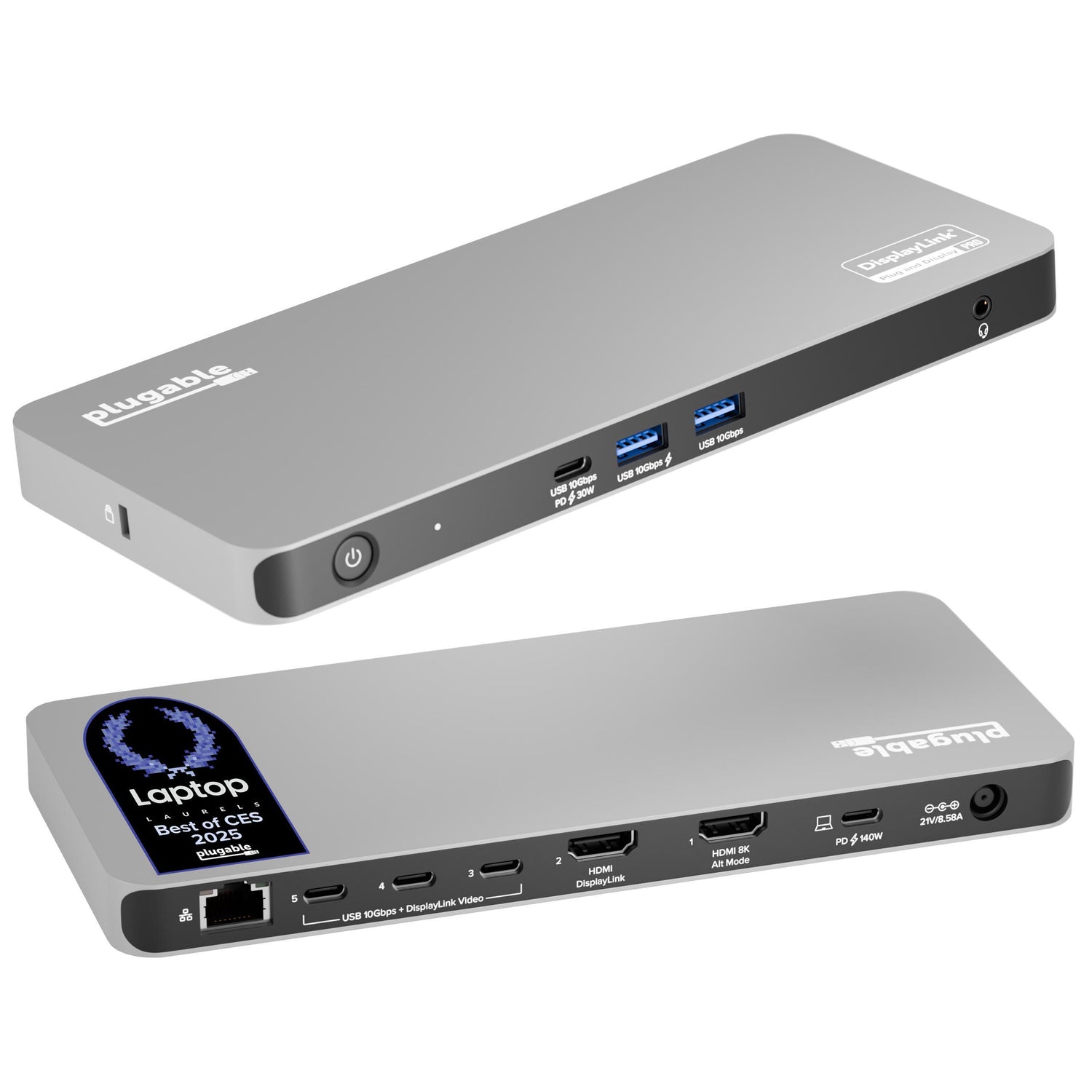 Plugable USB-C 5-Display Docking Station with HDMI 2.1 and 140W chargi ...