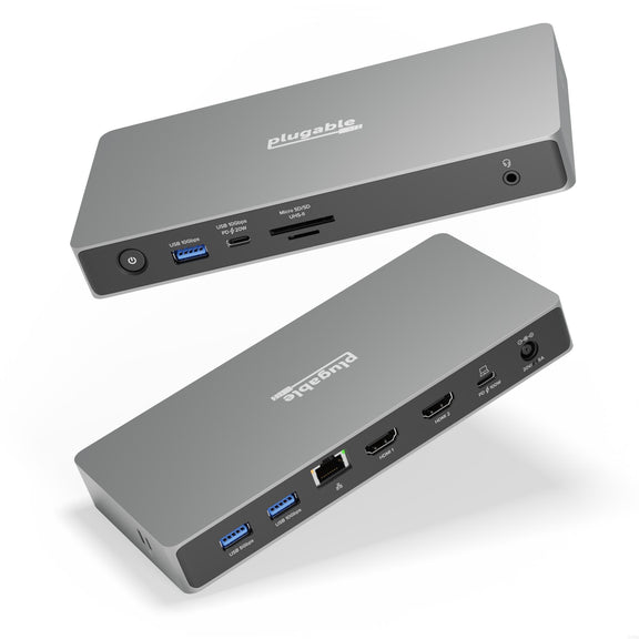 Plugable USB4 Dual Monitor Docking Station with 4K 120Hz HDMI, 100W Ch ...