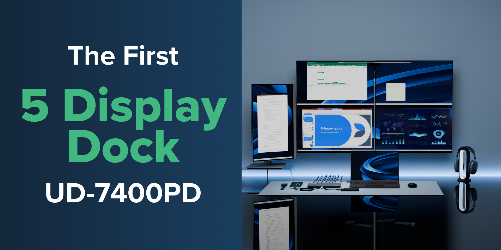 The Industry’s First Five-Display Dock ~ Plugable Technologies