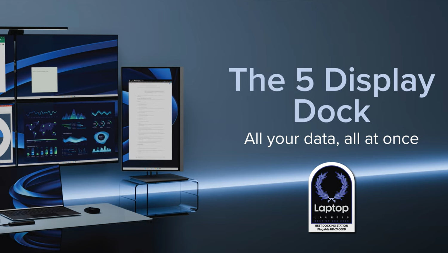 Plugable USB-C 5-Display Docking Station with HDMI 2.1 and 140W chargi ...