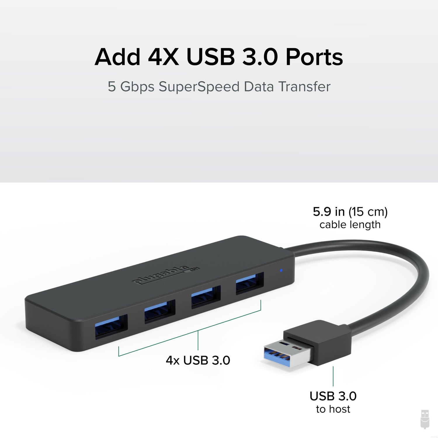 Plugable USB 3.0 4-Port Hub ~ Plugable Technologies