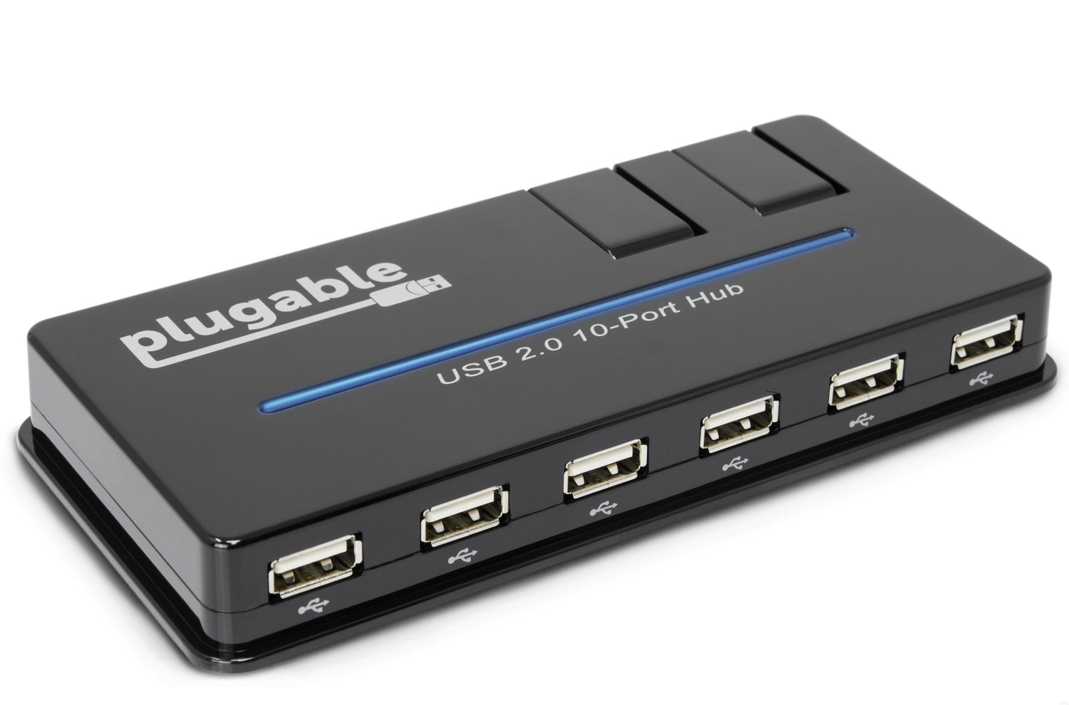 Plugable USB 2.0 10-Port Hub with 20W Power Adapter ~ Plugable Technologies