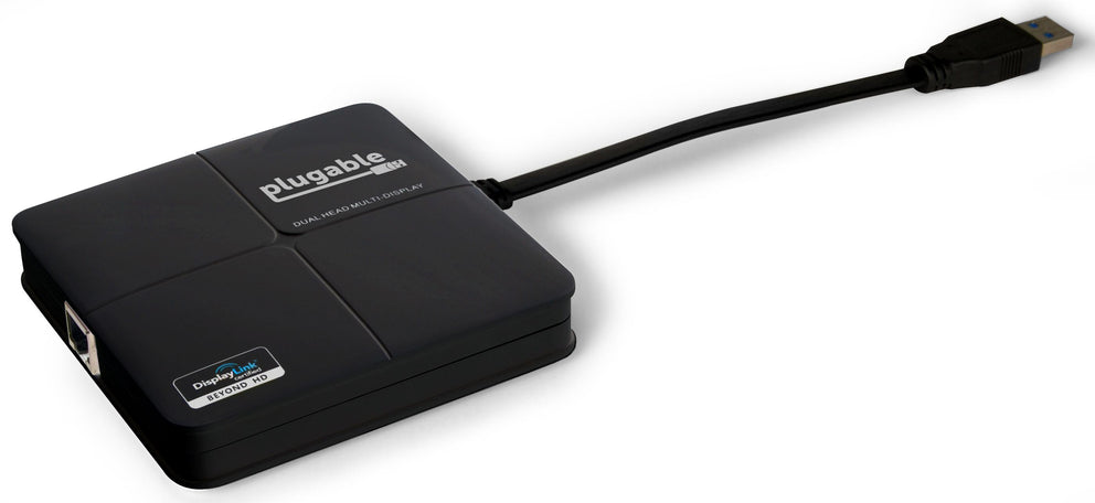 Plugable USB 3.0 Dual Display Adapter for Multiple Monitors with Gigab ~ Plugable Technologies