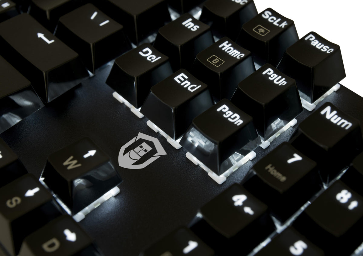 Plugable Full Size 104-Key Mechanical Keyboard With Blue-Style Switche ...