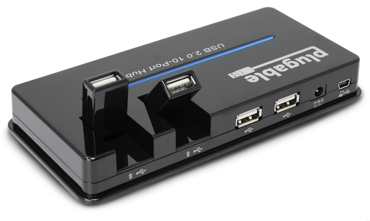Plugable USB 2.0 10-Port Hub with 20W Power Adapter ~ Plugable Technologies