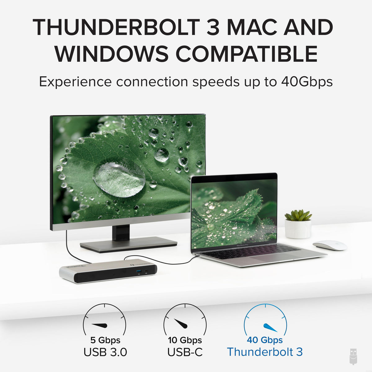 Plugable Thunderbolt™ 3 Docking Station with 85W Host Charging ...
