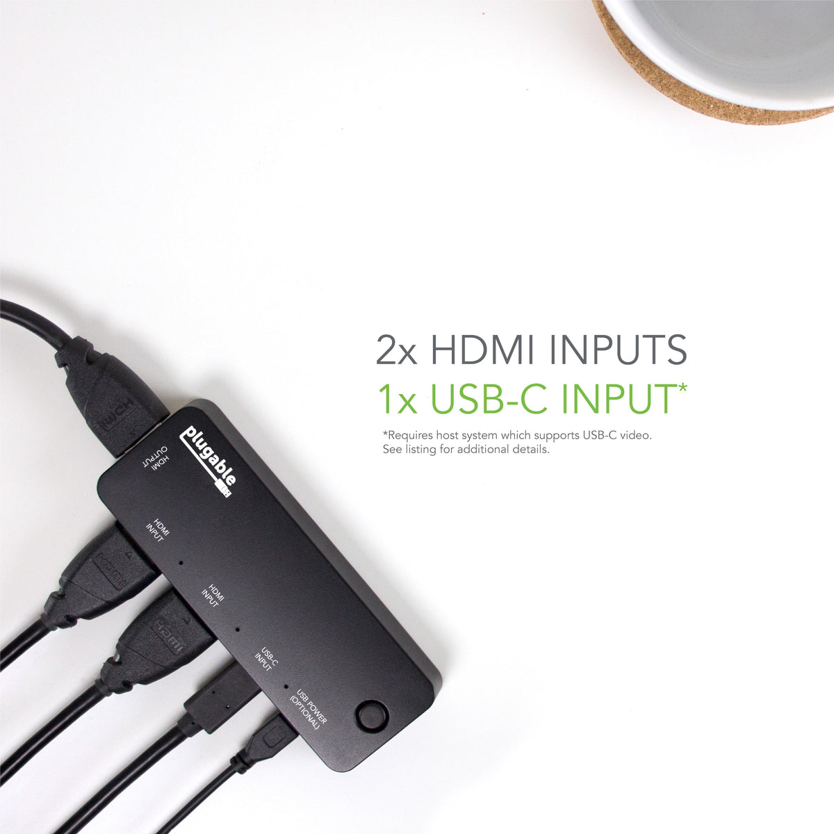 Plugable HDMI Switch With USB-C ~ Plugable Technologies