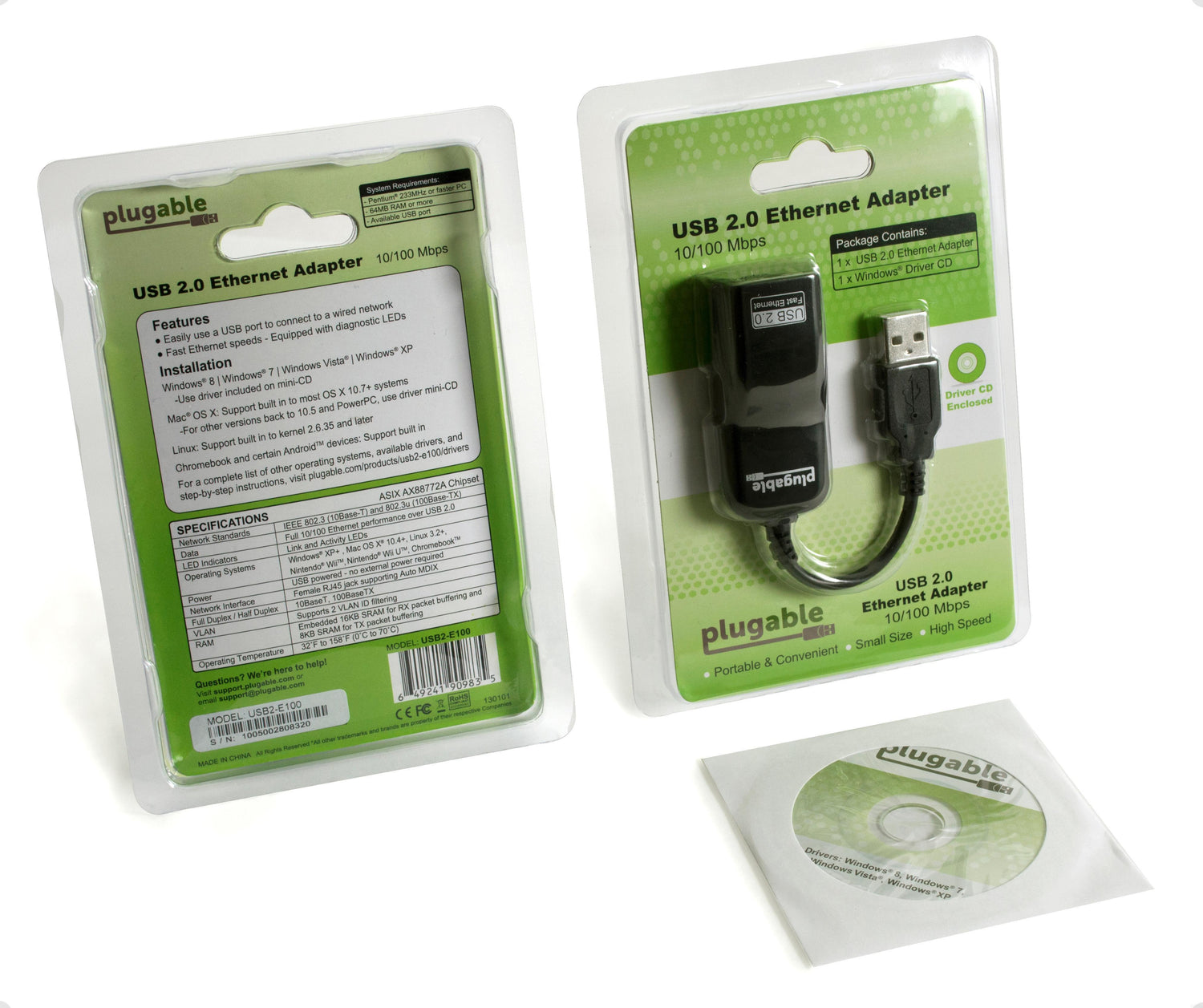 Plugable USB 2.0 10/100 Ethernet Adapter ~ Plugable Technologies