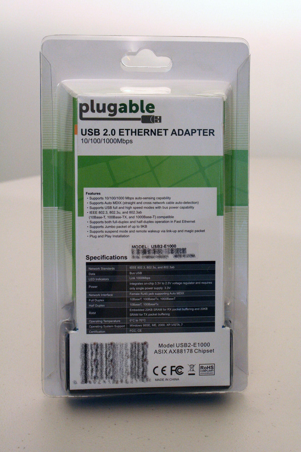 Plugable USB 2.0 10/100/1000 Gigabit Ethernet Adapter ~ Plugable ...