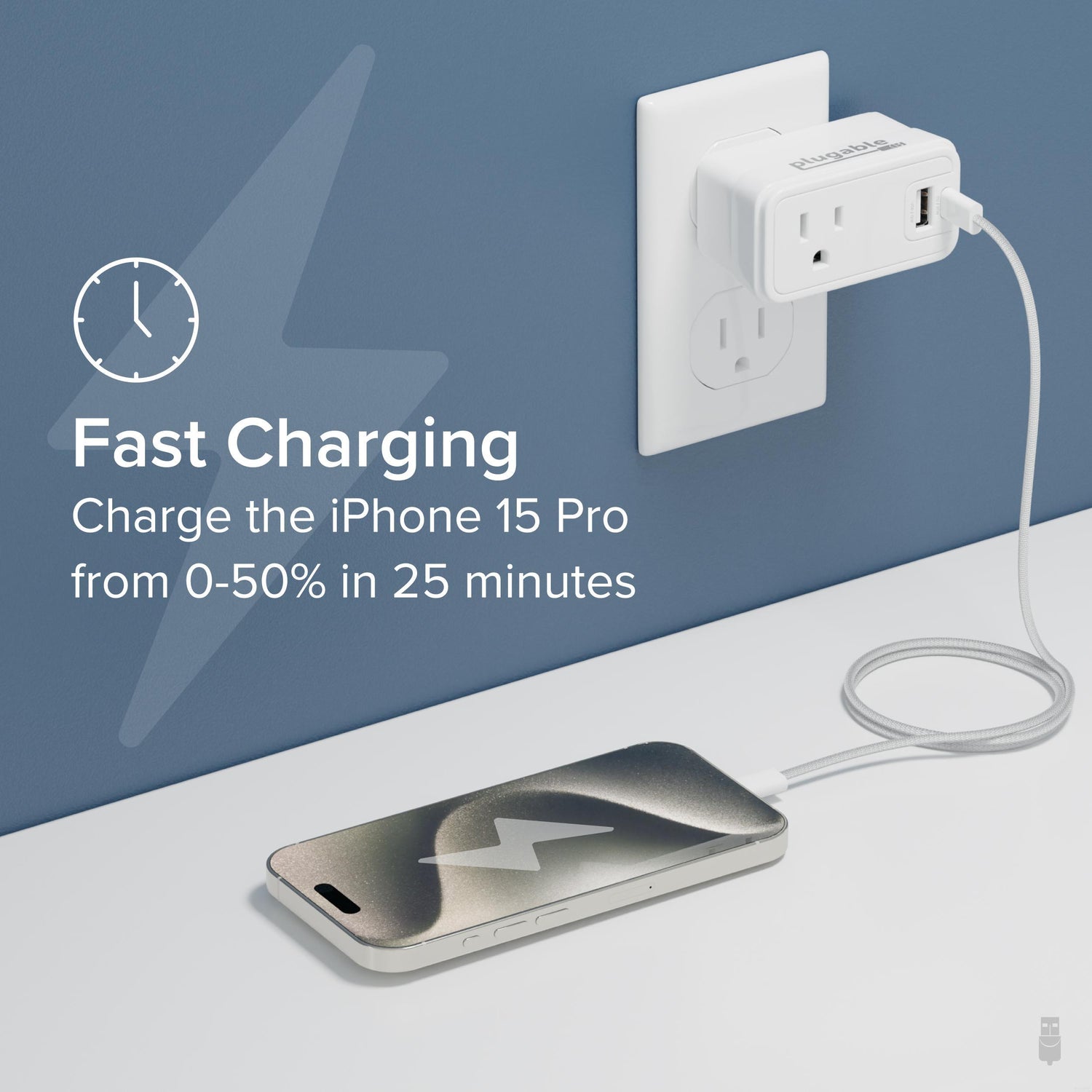 Plugable Outlet Extender with USB and USB-C Charger ~ Plugable Technologies