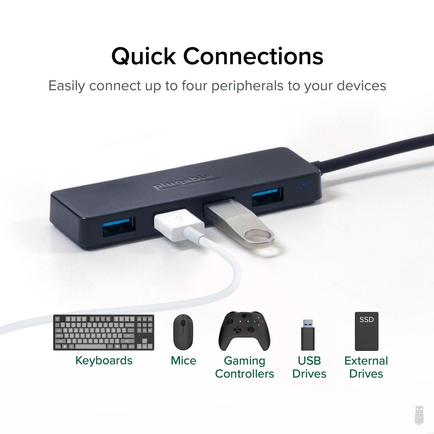Plugable USB-C 4-Port Hub ~ Plugable Technologies