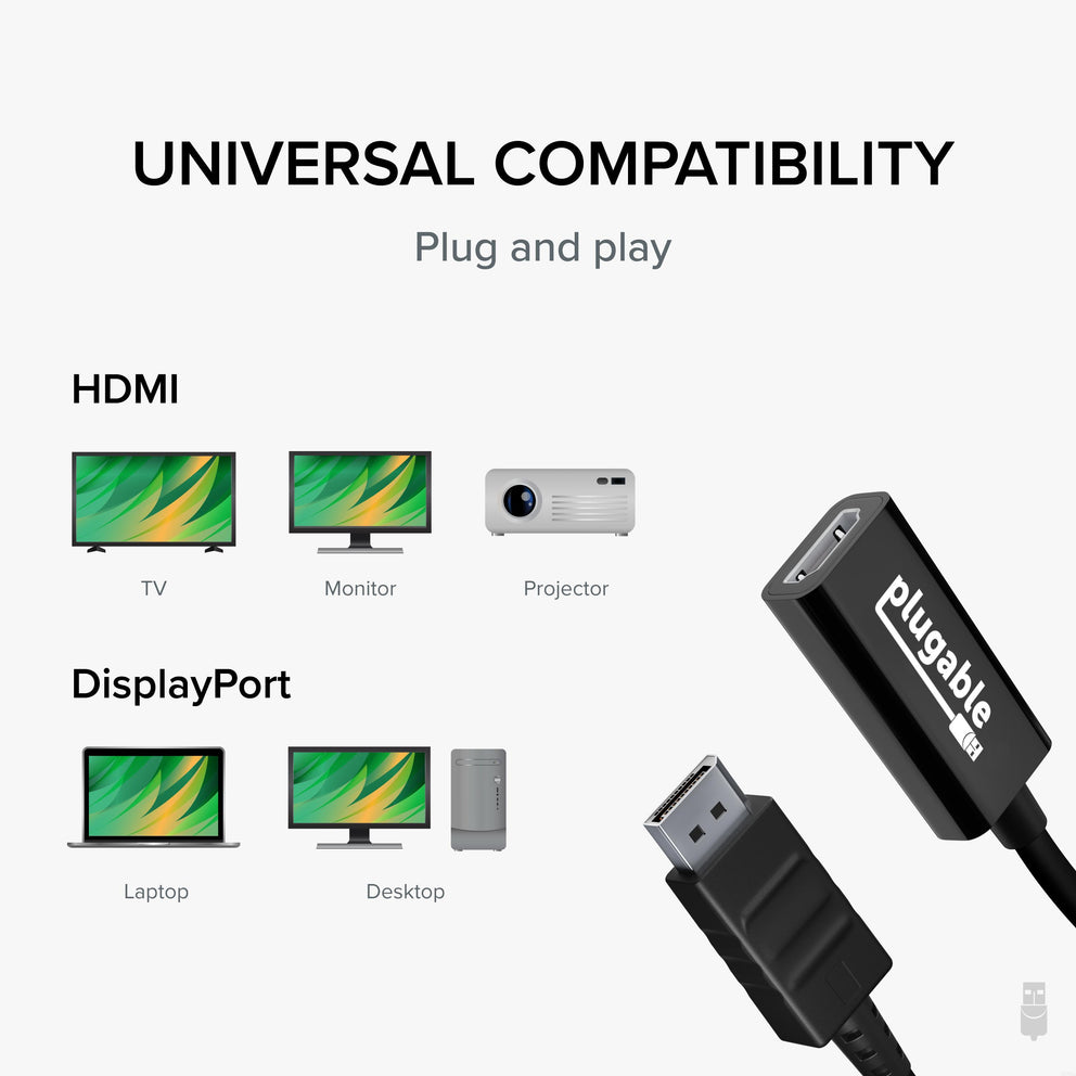 Plugable DisplayPort to HDMI Active Adapter ~ Plugable Technologies