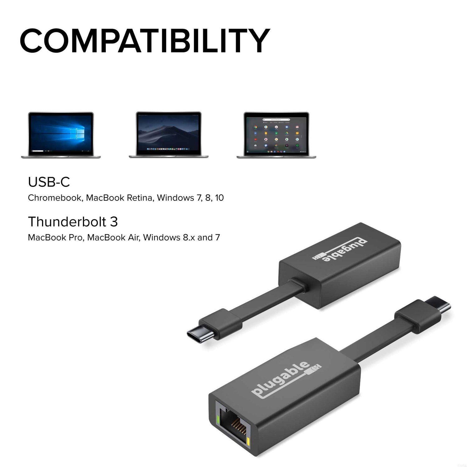 Plugable USB-C to Gigabit Ethernet Adapter ~ Plugable Technologies