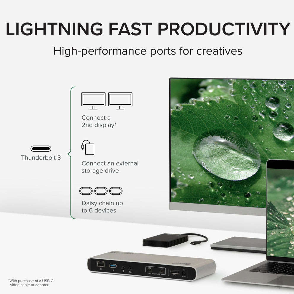 Plugable Thunderbolt™ 3 Docking Station with 85W Host Charging ...