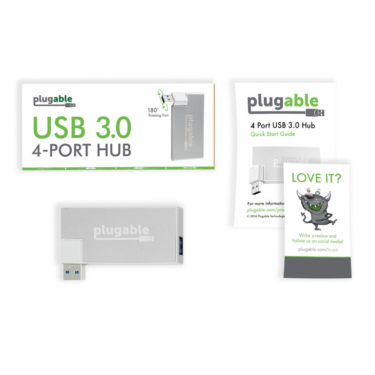 Plugable Rotating 4-Port USB 3.0 Portable Bus Powered Hub ~ Plugable ...
